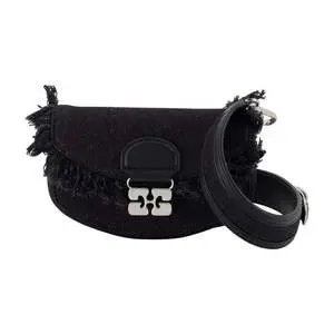 GANNI Apo G Wallet On Chain Cotton - Black