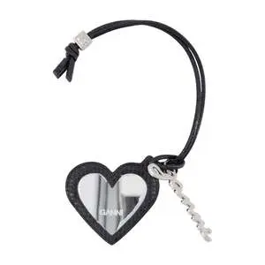 GANNI Heart Mirror Charm - Black