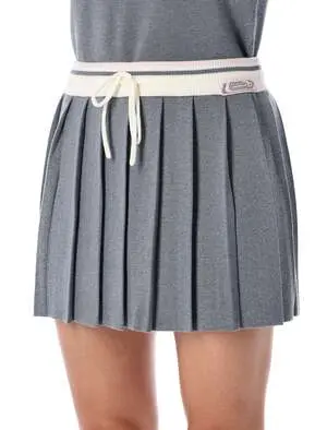 Casablanca Merino Lurex Knit Tennis Skirt