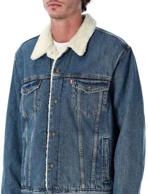 LEVI'S Type Iii Sherpa Trucker Jacket - Med Blue