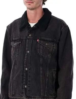 LEVI'S Type Iii Sherpa Trucker Jacket - Black Wash
