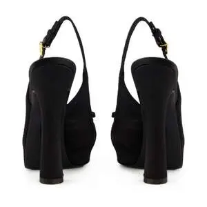Dolce & Gabbana Satin Slingback Pumps - Black