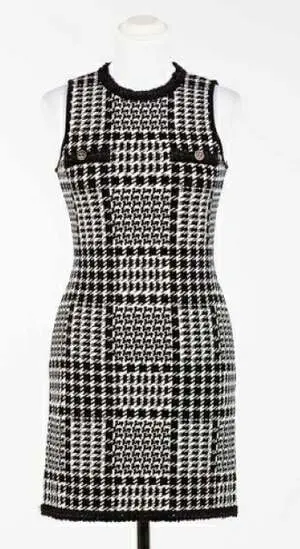 Twin-set Sleeveless Houndstooth Dress