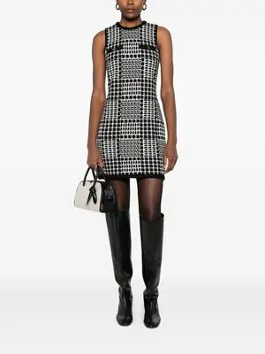 Twin-set Sleeveless Houndstooth Dress