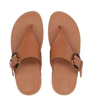 Fitflop Leather Flip-flops With Buckle