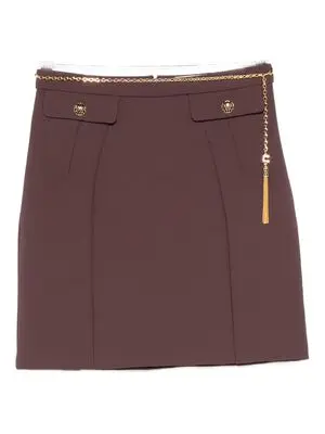 Elisabetta Franchi Mini Skirt With Chain Belt