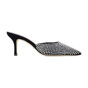 Paris Texas Hollywood 75 Diamond Mules - Black