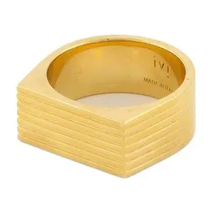IVI Aurelia Wide Season 6 Signet Ring - Gold