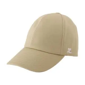 COURREGES Signature Cotton Cap - Beige