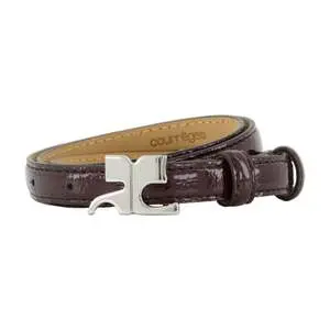 COURREGES Ac Leather Belt - Burgundy
