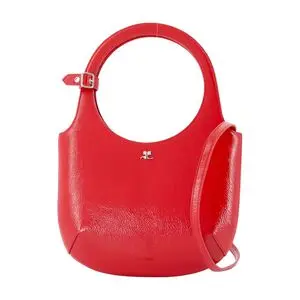 COURREGES Holy Purse Leather Bag - Red