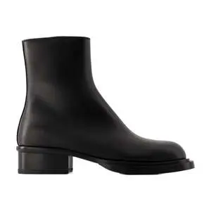 Alexander McQueen Cuban Stack Ankle Boots