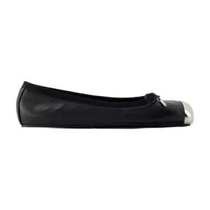 Alexander McQueen Leather Ballerina Flats - Black