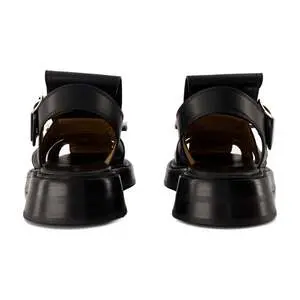 Alexander McQueen Leather T-bar Sandals