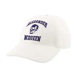 Alexander McQueen Varsity Skull Cap - White