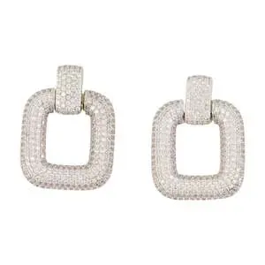 SELF-PORTRAIT Crystal Embellished Earrings - Silver