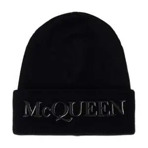 Alexander McQueen Logo Beanie - Black