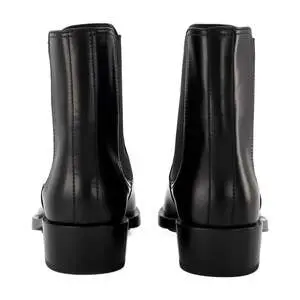 Alexander McQueen Boxcar Leather Boots - Black