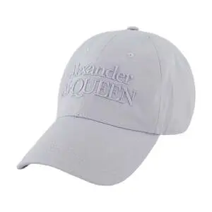 Alexander McQueen Cotton Logo Cap - Grey