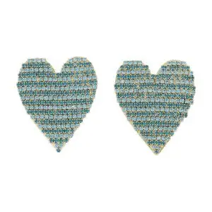 SHOUROUK Heart Dangle Earrings - Blue