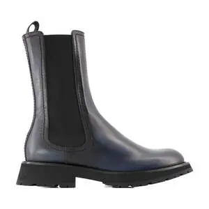 Alexander McQueen Leather Chelsea Boots - Grey