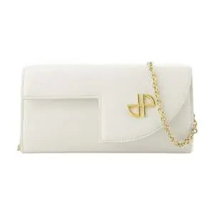 Patou Wallet On Chain Leather - White
