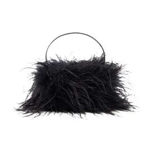 Alexander Wang Heiress Medium Feather Handbag - Black