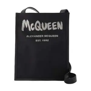 Alexander McQueen Graffiti Phone Sleeve In And White - Black