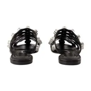 Alexander Wang Rexa Cage Leather Flat Slides
