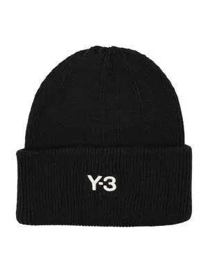 Y3 Ribbed Beanie - Black