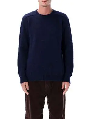Howlin' Shaggy Bear Crewneck Sweater - Deep Blue