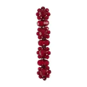 Simone Rocha Flower Crystal Hair Clip - Red