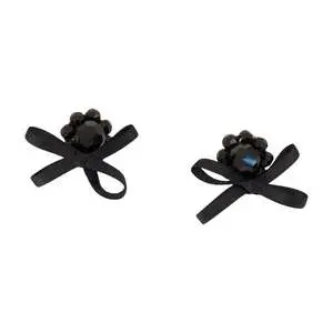Simone Rocha Petite Daisy Crystal Earrings - Black