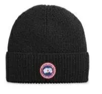 Canada Goose Ribbed Beanie - Black - Noir