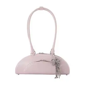 SELF-PORTRAIT Curved Charm Leather Shoulder Bag