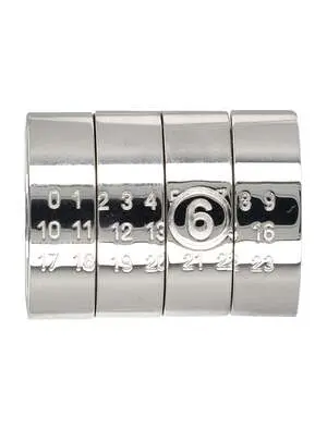MAISON MARGIELA Stacked Numeric Ring - Silver