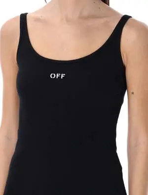 Off White Off-white Rib Tank Top
