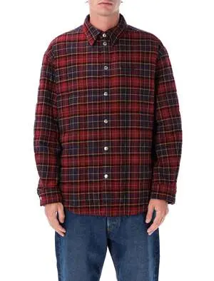 Off White Off-white Check Padded Shirt - Purple