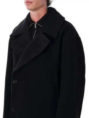 LEMAIRE Boxy Wool Pea Coat