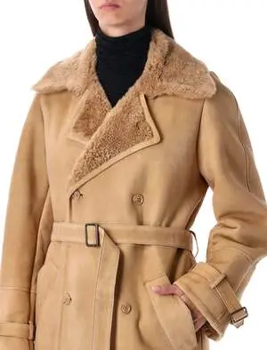 SWORD 6644 Long Shearling Coat