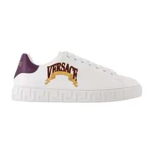 Versace Synthetic Leather Sneakers