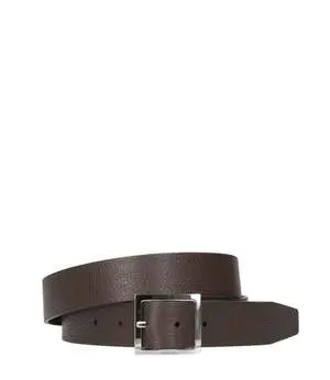 ORTIGNI Leather Belt - Ebony+black