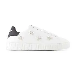 Versace La Greca Canvas Sneakers