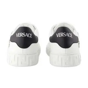 Versace La Greca Canvas Sneakers