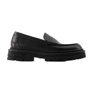 Versace Adriano Leather Loafers