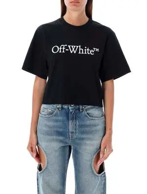 Off White Big Logo Cropped T-shirt