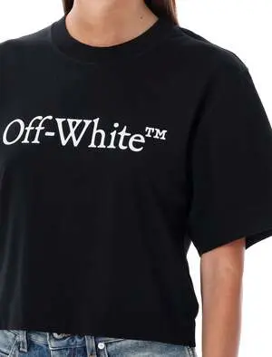 Off White Big Logo Cropped T-shirt