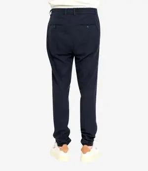 CRUNA Tapered Linen-blend Trousers - Blue
