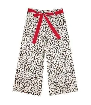 Monnalisa Animal Print Cropped Trousers