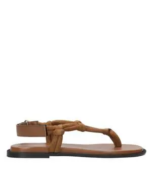 SEMICOUTURE Knot-detailed Leather Sandals